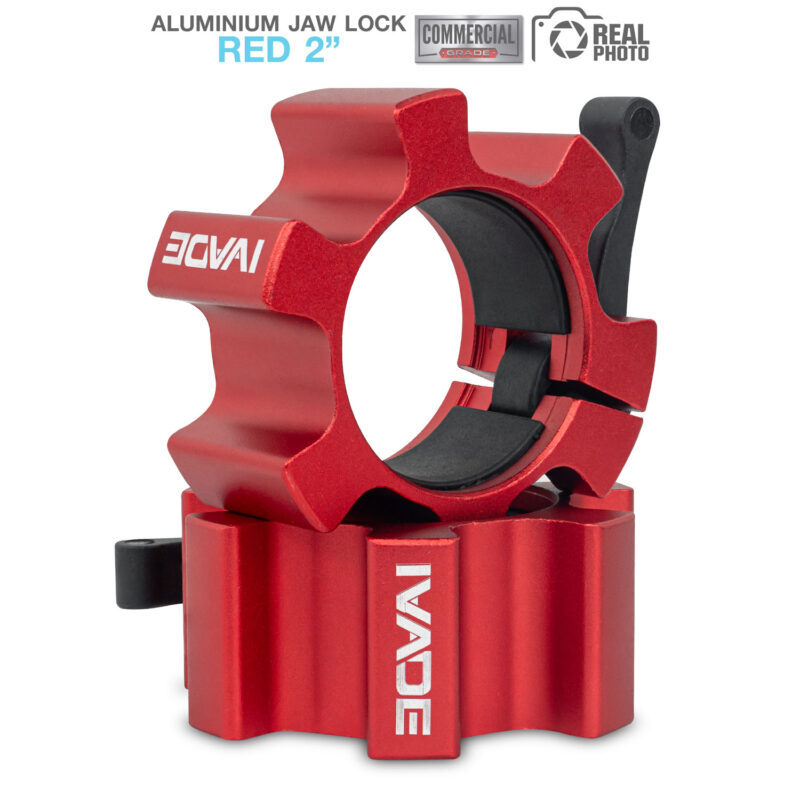 คลิปล็อคคานบาร์เบล 2 นิ้ว ALUMINIUM JAW LOCK สีแดง x2 ชิ้น (MD4046-RED ...