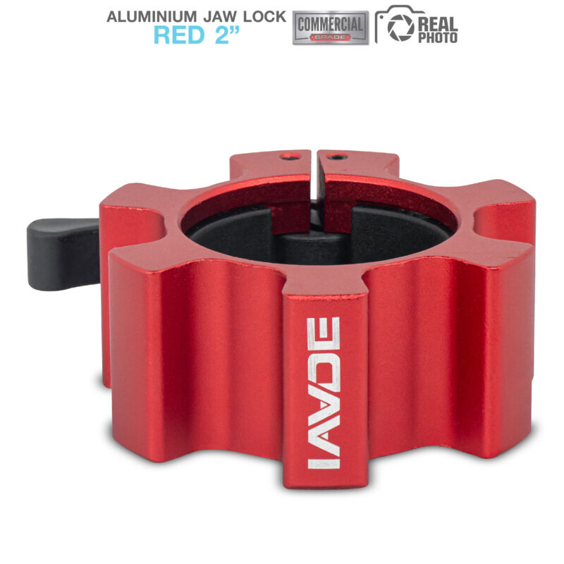 คลิปล็อคคานบาร์เบล 2 นิ้ว ALUMINIUM JAW LOCK สีแดง x2 ชิ้น (MD4046-RED ...